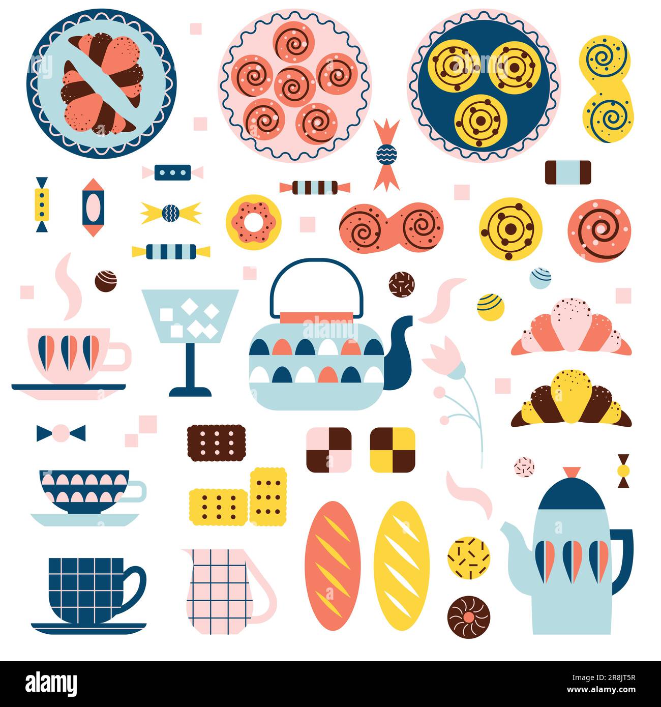 Coffee break chocolate donut Stock Vector Images - Alamy