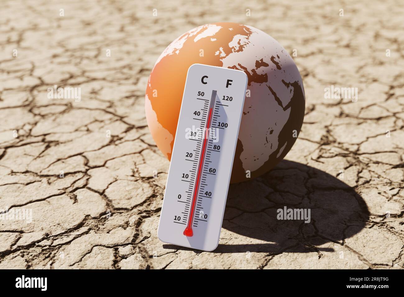 Concept image of the temperature rising due to the global abnormal high ...