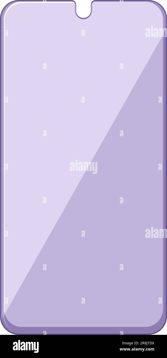 film phone screen protector cartoon vector illustration Stock Vector ...