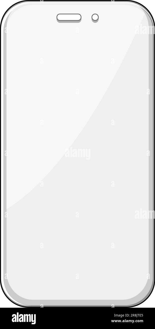 cell phone screen protector cartoon vector illustration Stock Vector ...