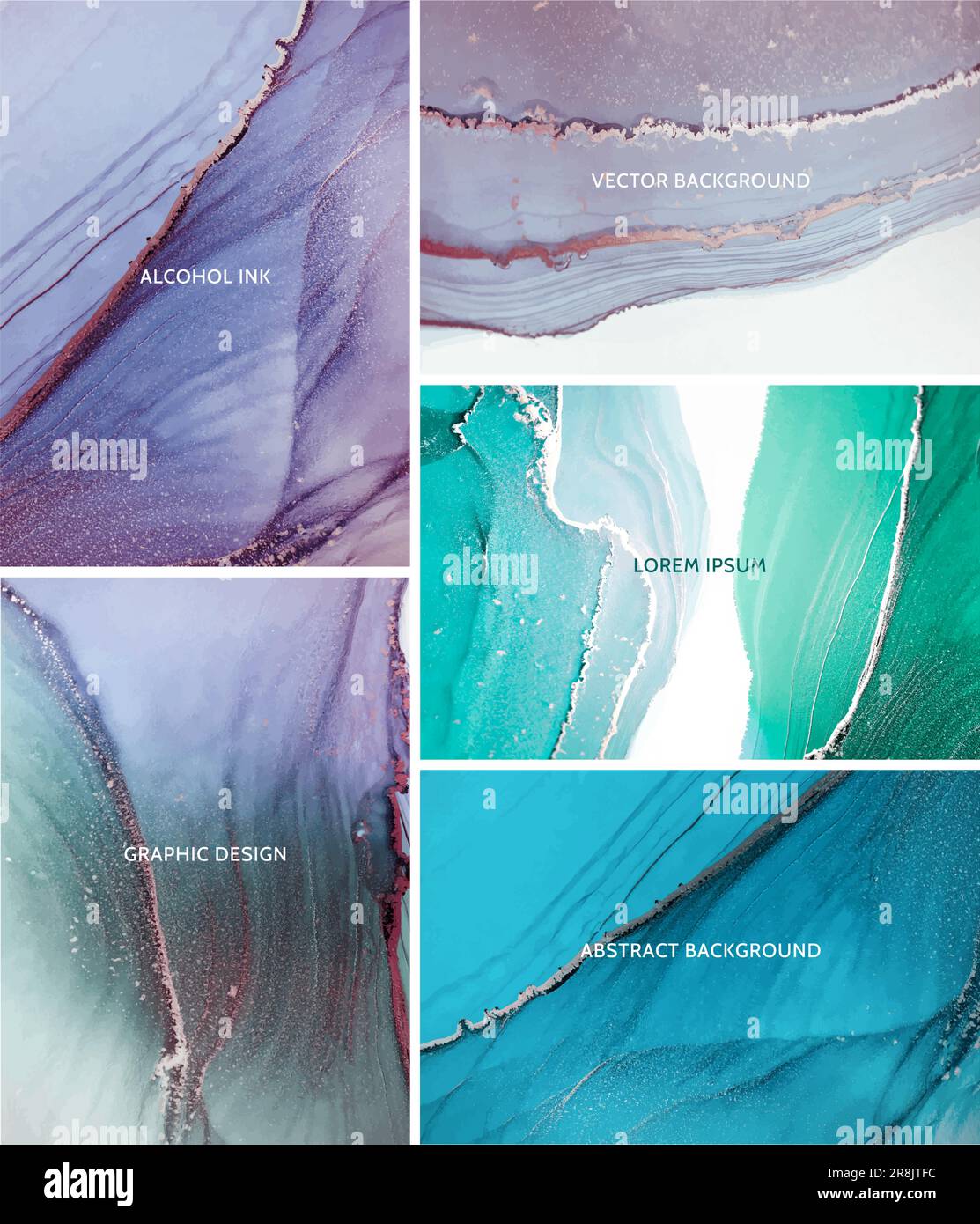 Liquid ink blue gold Stock Vector Images - Alamy