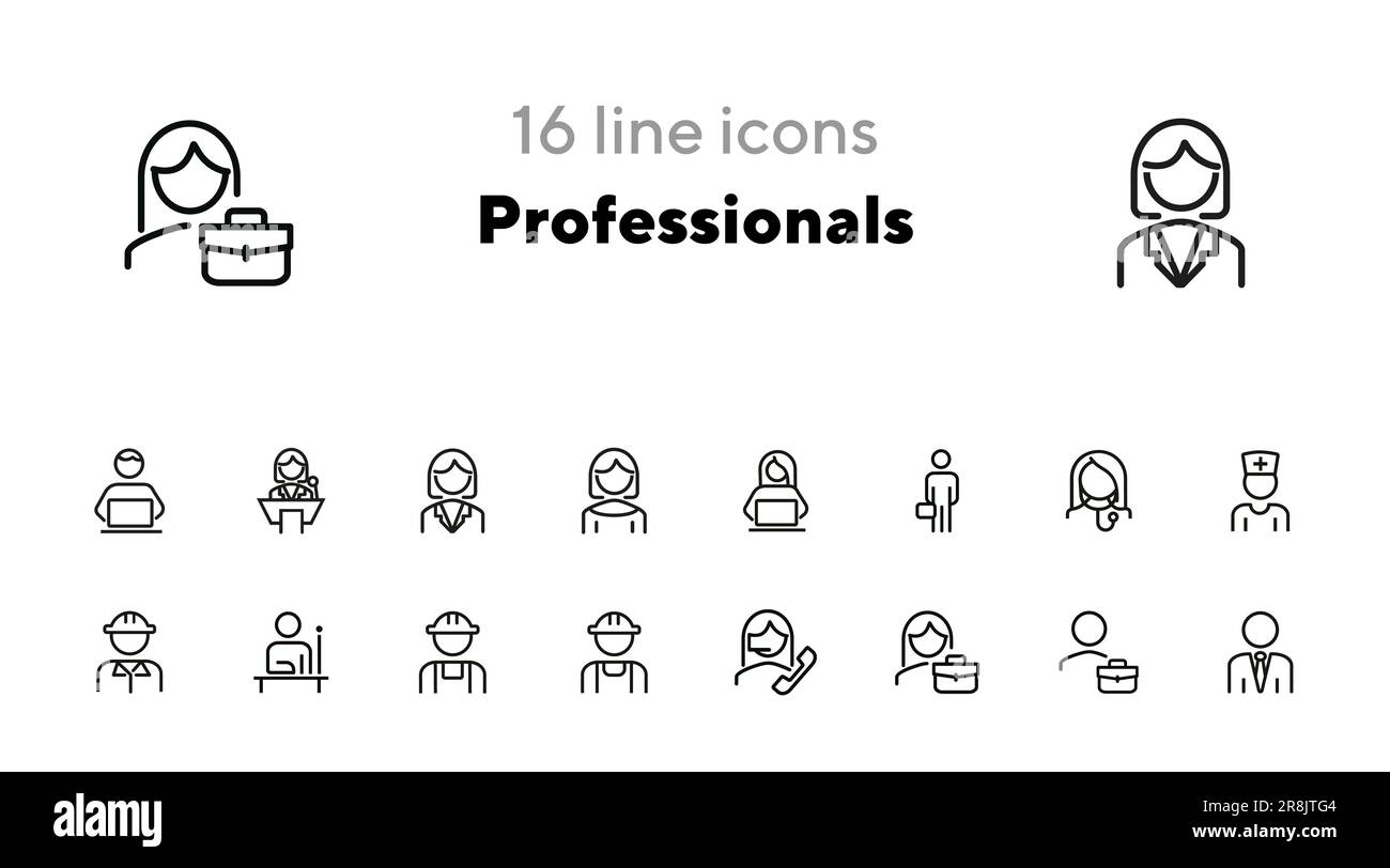 Engineer occupation icon linear hi-res stock photography and images - Alamy