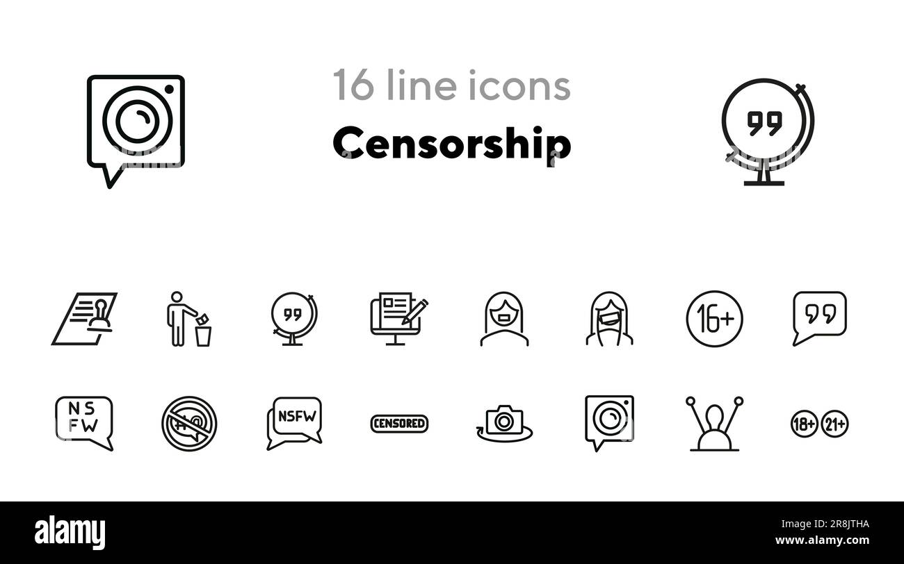 Censor media Stock Vector Images - Alamy