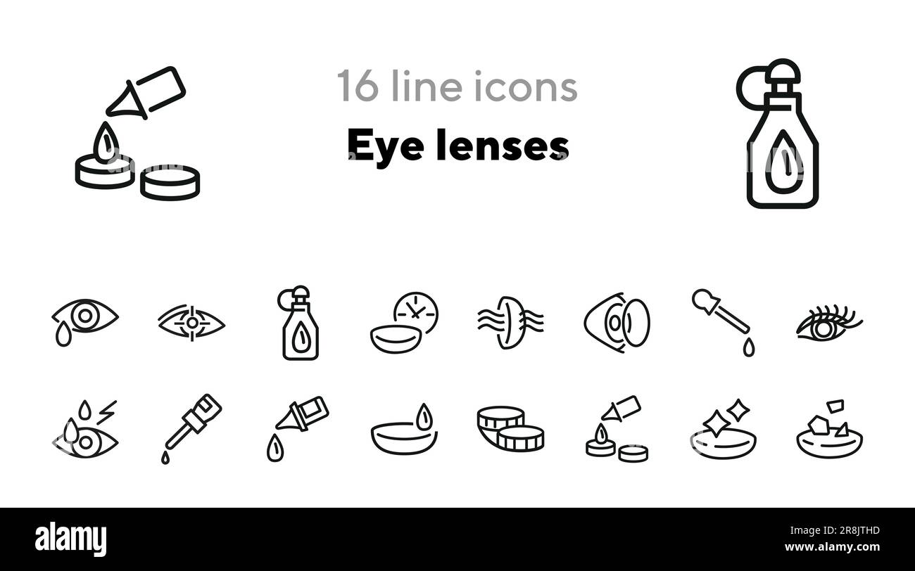 Contact lenses line hi-res stock photography and images - Alamy