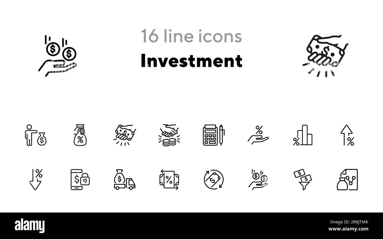 Investment line icon set Stock Vector Image & Art - Alamy Investment line icon set Stock Vector Image & Art - Alamy