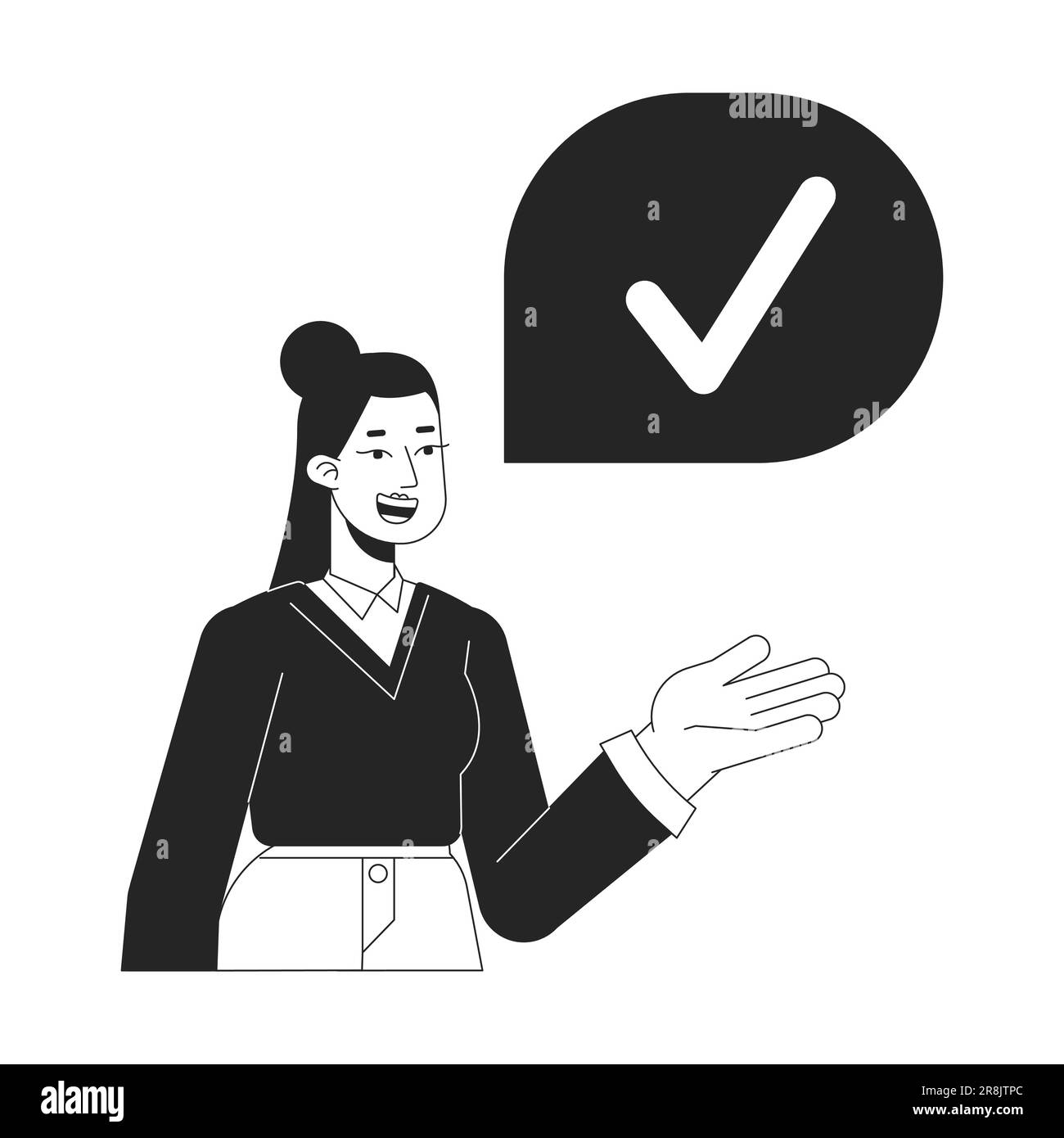 Woman approved icon animation hi-res stock photography and images - Alamy