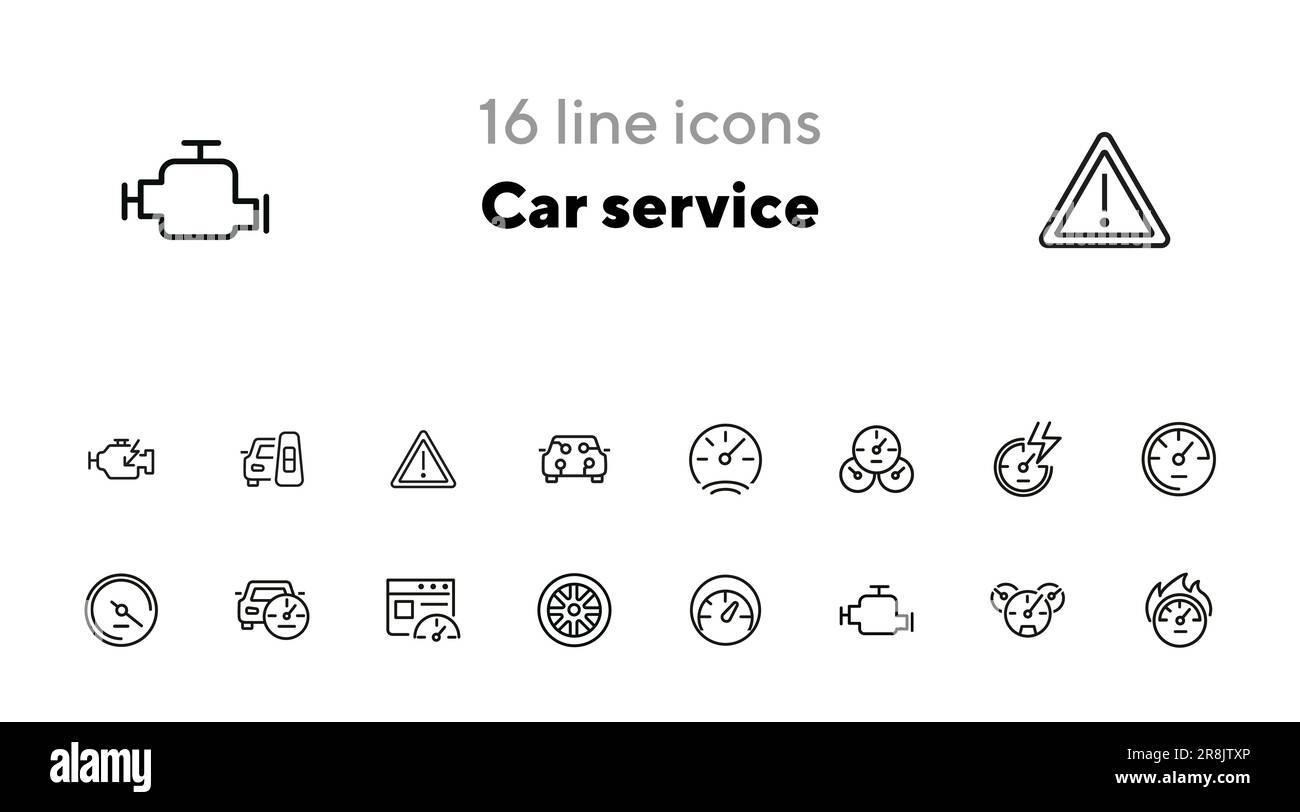 Car service line icon set Stock Vector Image & Art - Alamy