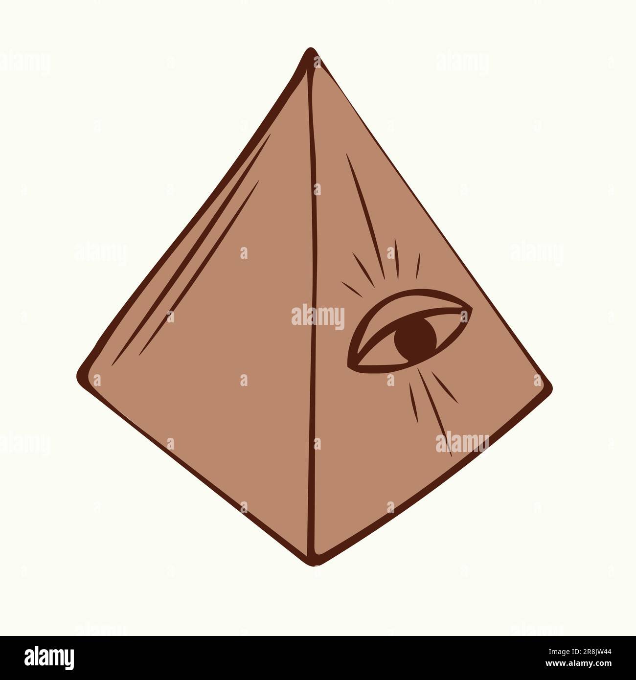 Freemason symbol isolated on white background. masonic pyramid vector ...