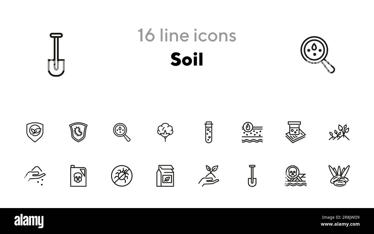 Soil icon set Stock Vector Image & Art - Alamy