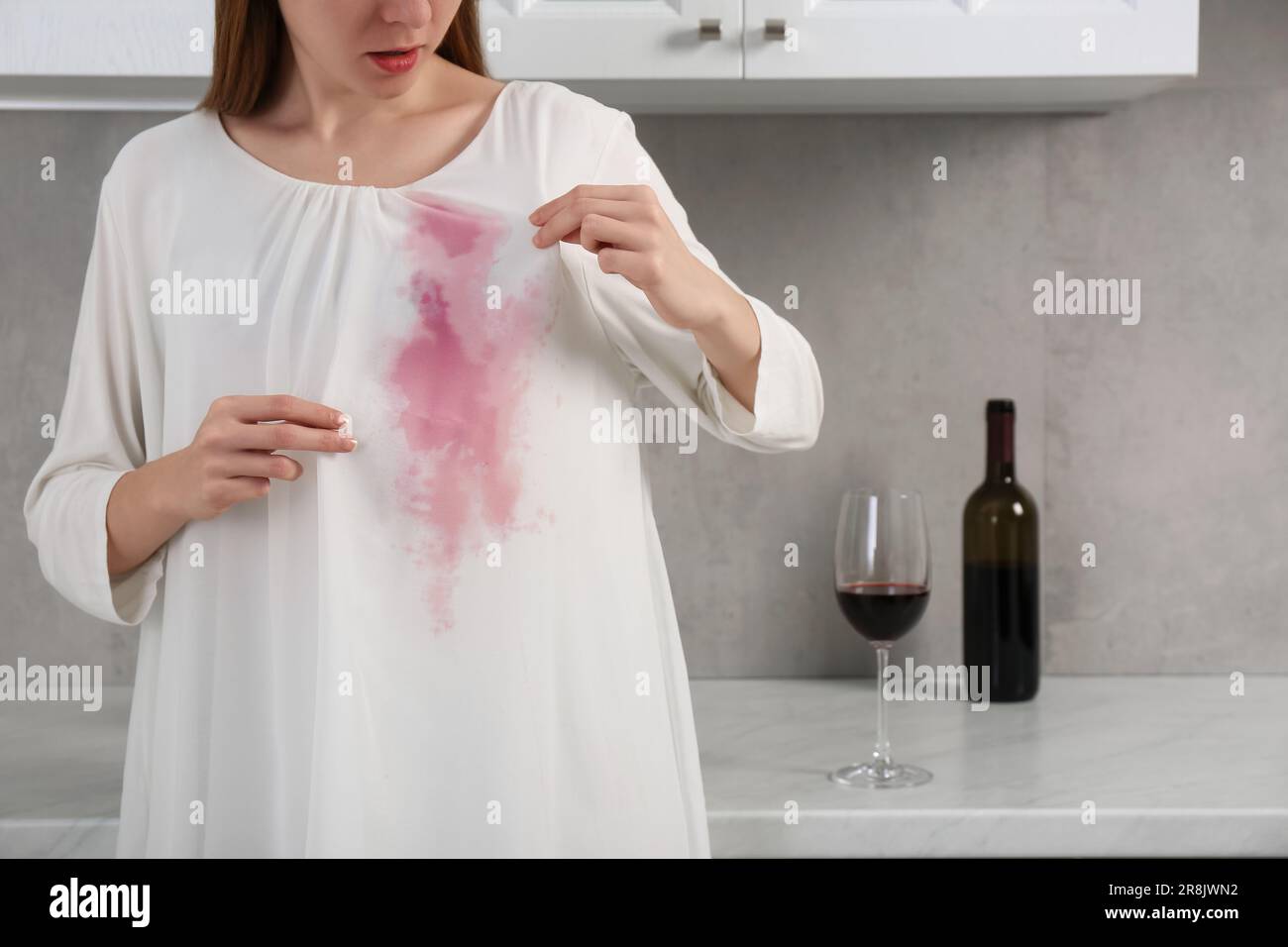 Red wine stain on clothes hi-res stock photography and images - Alamy