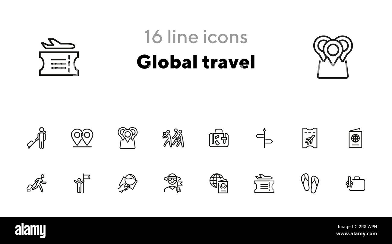Travel luggage icon logo Stock Vector Images - Alamy