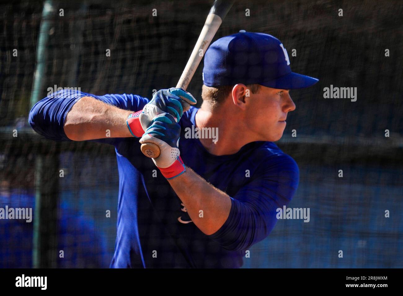 Los Angeles Dodgers catcher Will Smith (16) participates in batting ...