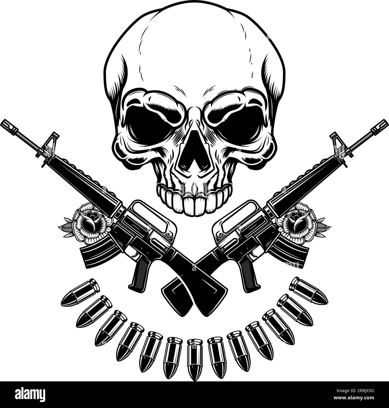 Vector assault rifles Black and White Stock Photos & Images - Alamy