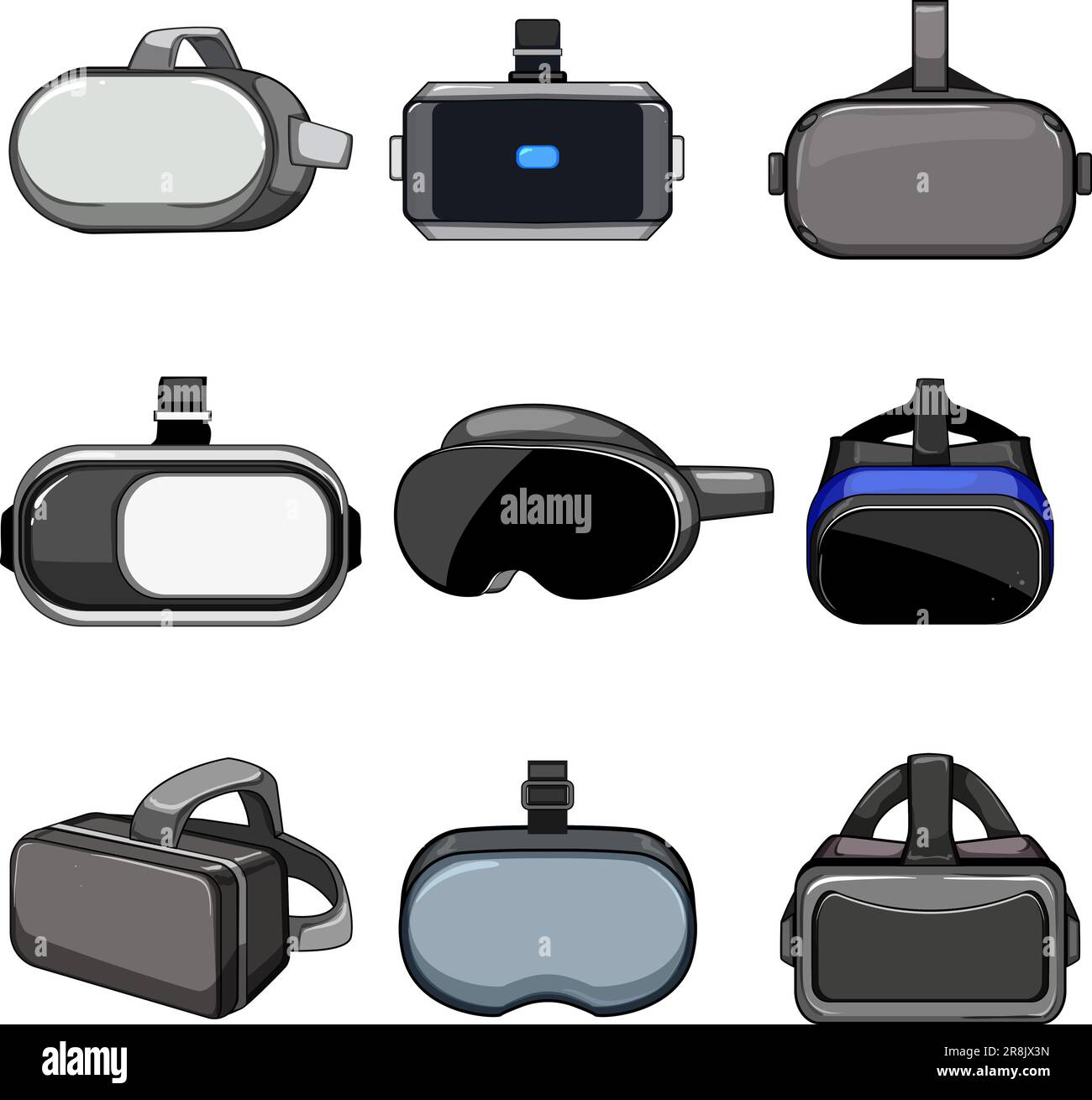vr glasses set cartoon vector illustration Stock Vector Image & Art - Alamy