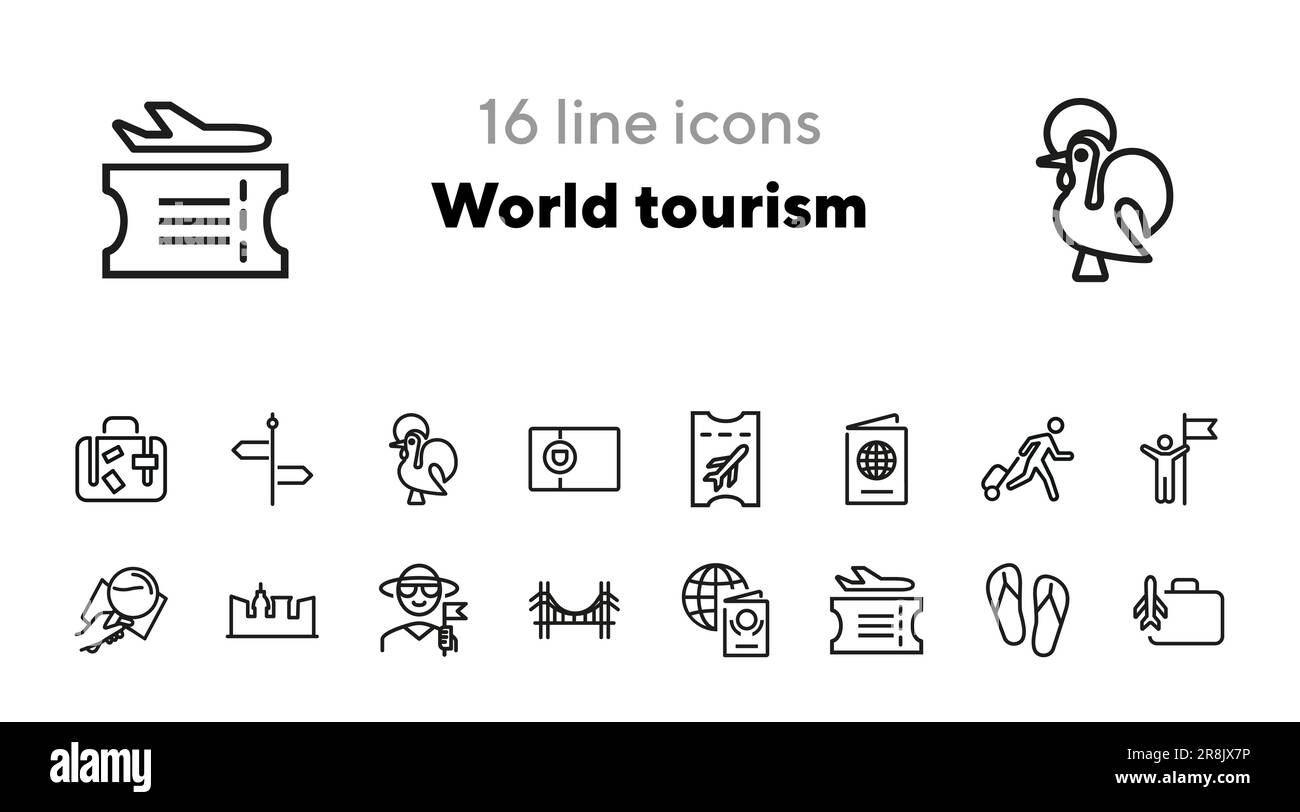 World tourism icons Stock Vector Image & Art - Alamy