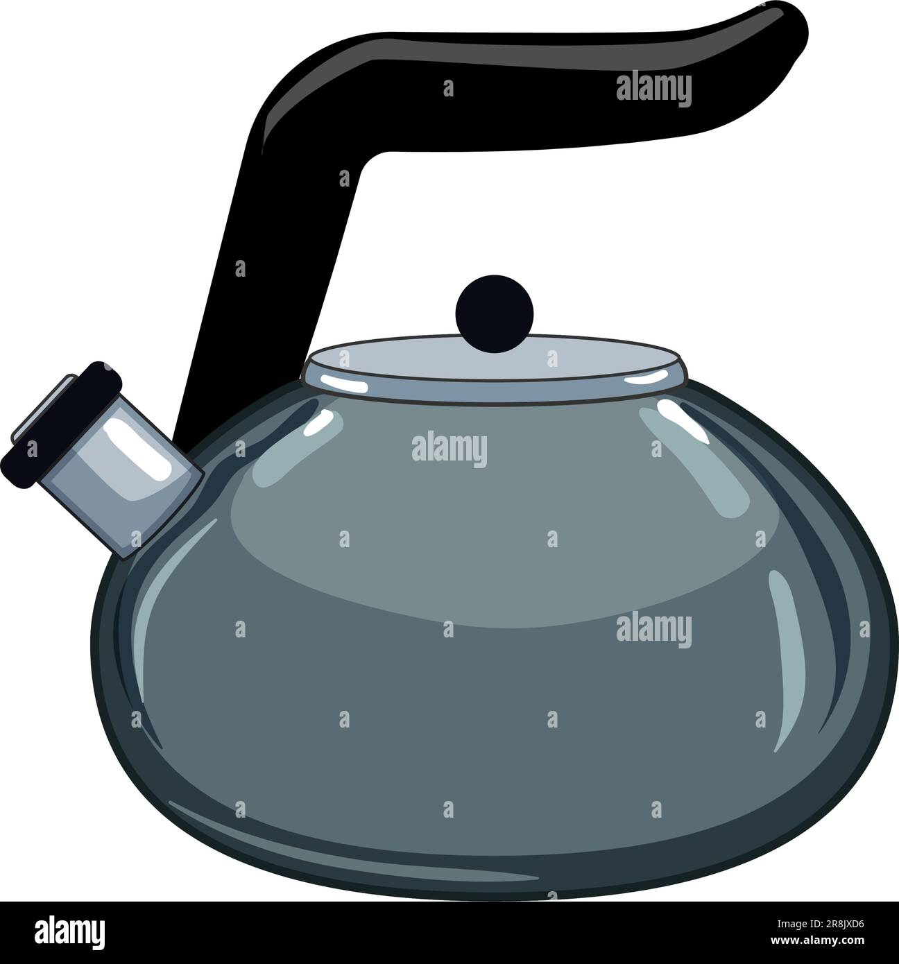 hot kettle kitchen cartoon vector illustration Stock Vector Image & Art ...