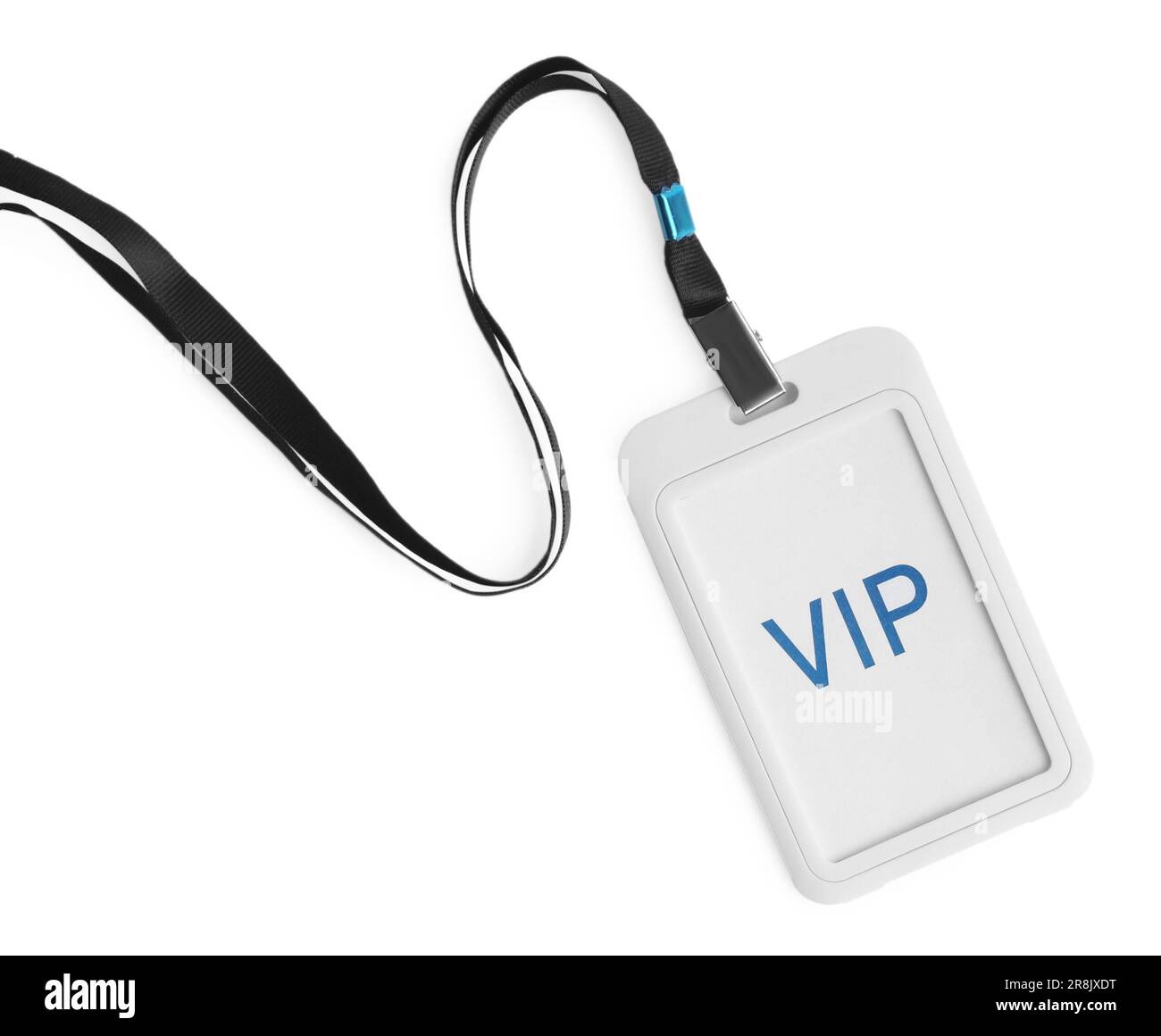 Vip badge isolated on white, top view Stock Photo - Alamy