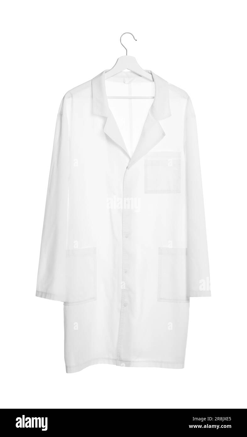 Doctor's gown isolated on white. Medical uniform Stock Photo - Alamy