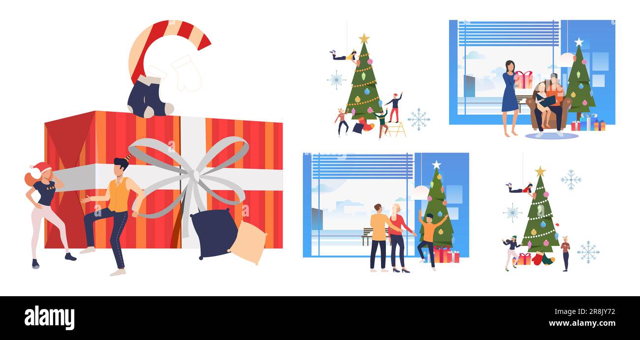 Enjoying new year party Stock Vector Images - Alamy