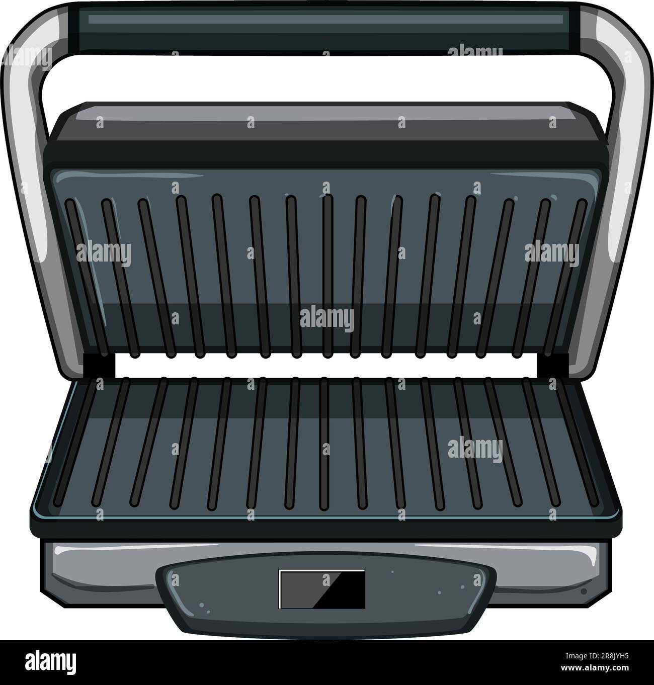 meal electric grill cartoon vector illustration Stock Vector Image ...