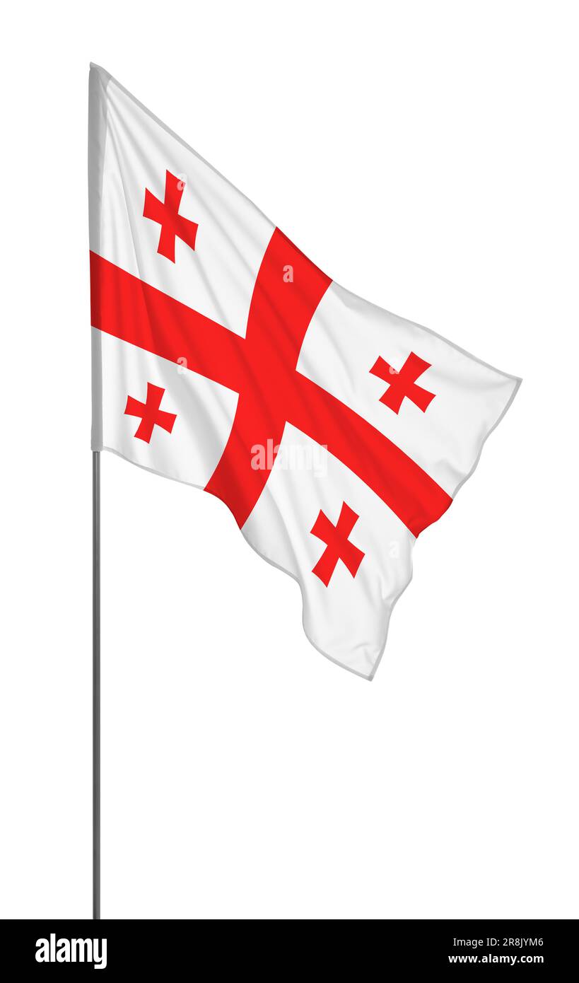 Georgia flag on flagpole hi-res stock photography and images - Alamy