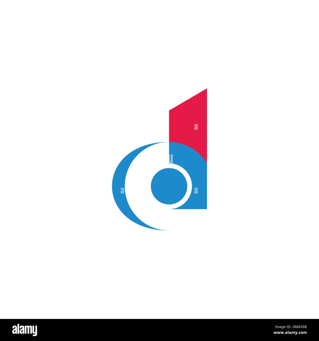 letter d circle dot geometric center logo vector Stock Vector Image ...