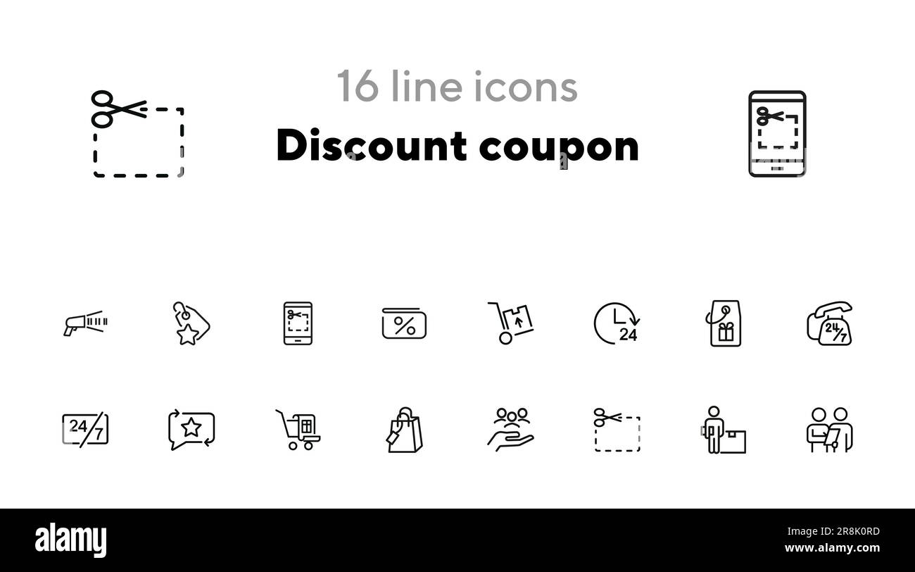 Discount coupon isolated Stock Vector Images - Alamy