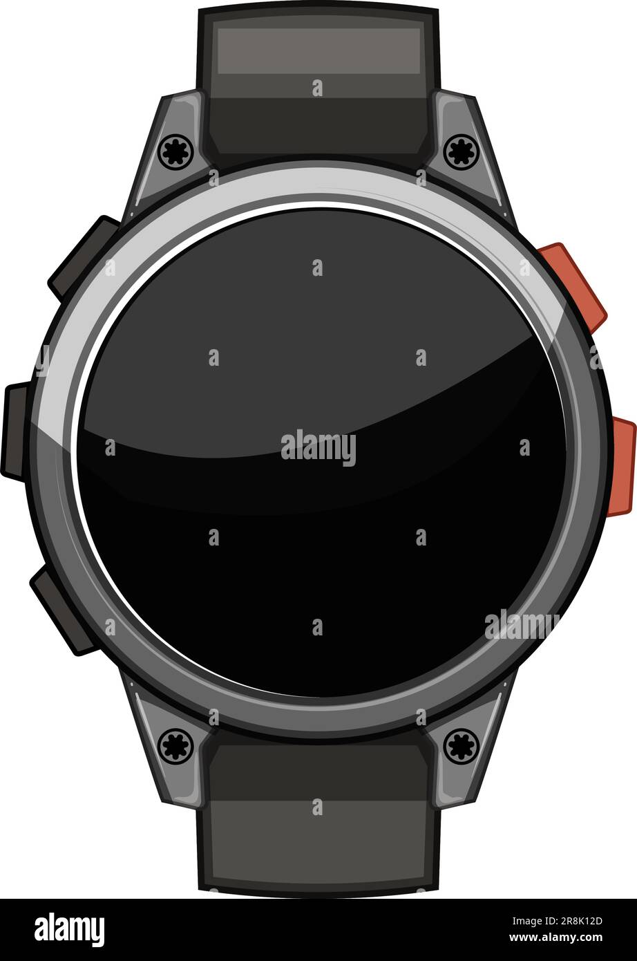 wearable smart watch cartoon vector illustration Stock Vector Image ...