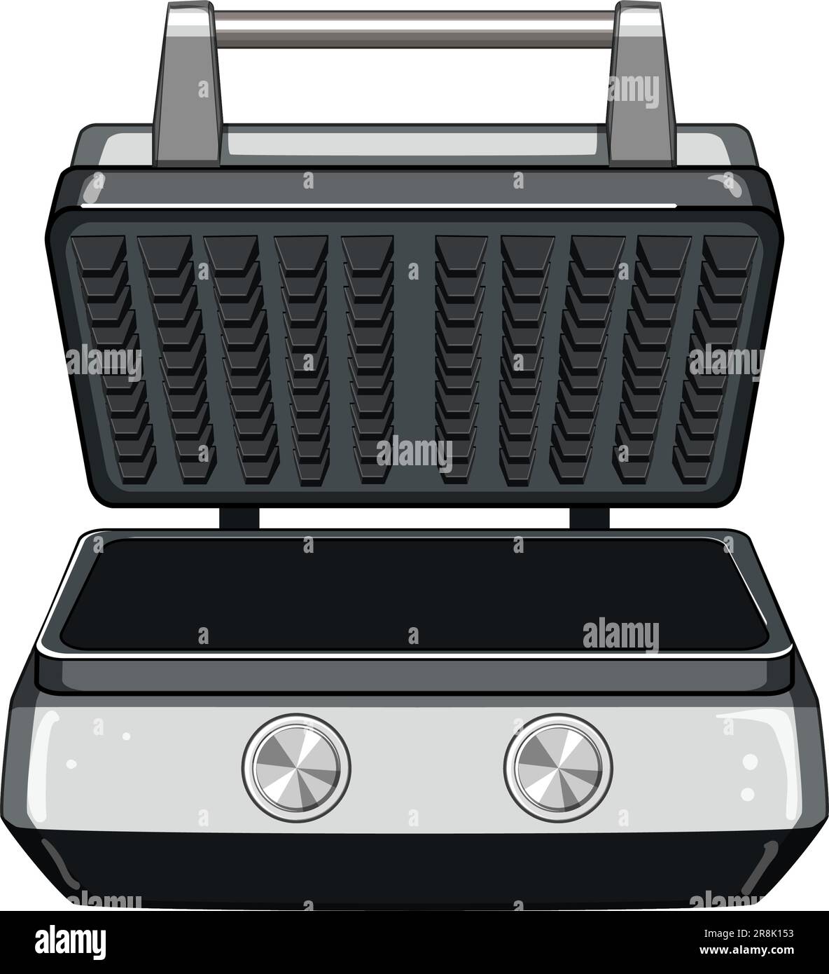 cooking waffle iron cartoon vector illustration Stock Vector Image ...