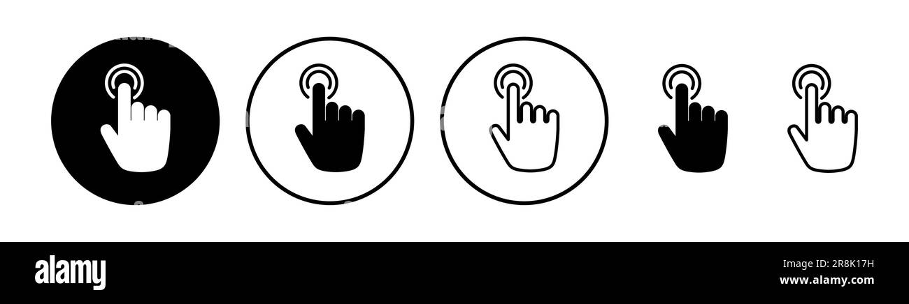 hand click icon vector. clicking finger icon. pointer icon Stock Vector ...
