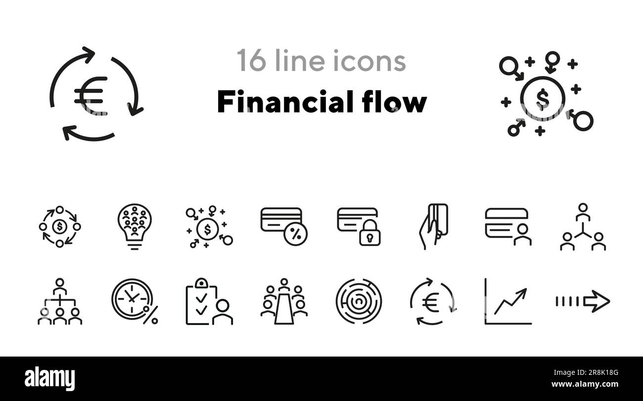 Financial flow icons Stock Vector Image & Art - Alamy