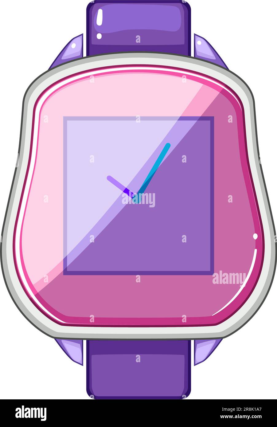 fashion kid watch time cartoon vector illustration Stock Vector Image ...