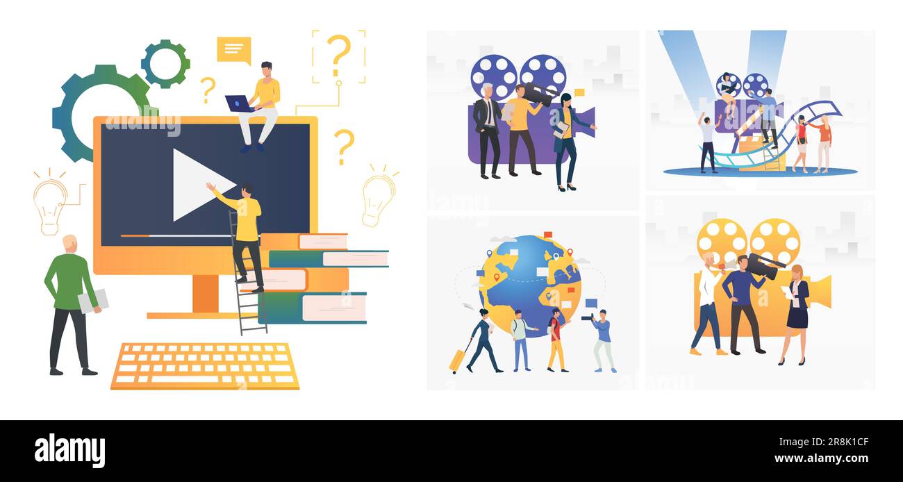 Team tv show caméra Stock Vector Images - Alamy