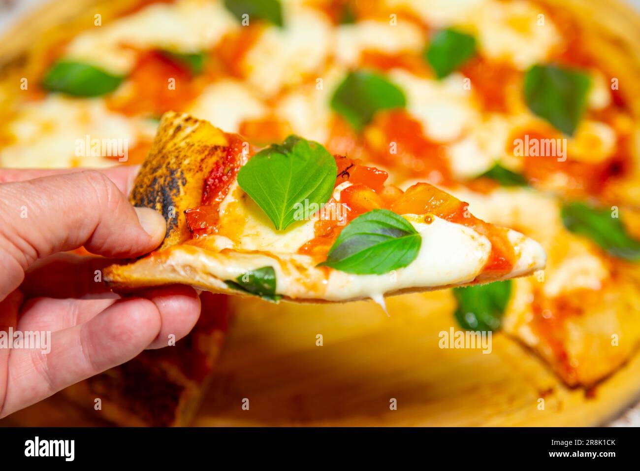 Classic margherita pizza, classified as the original Italian Vera Pizza ...