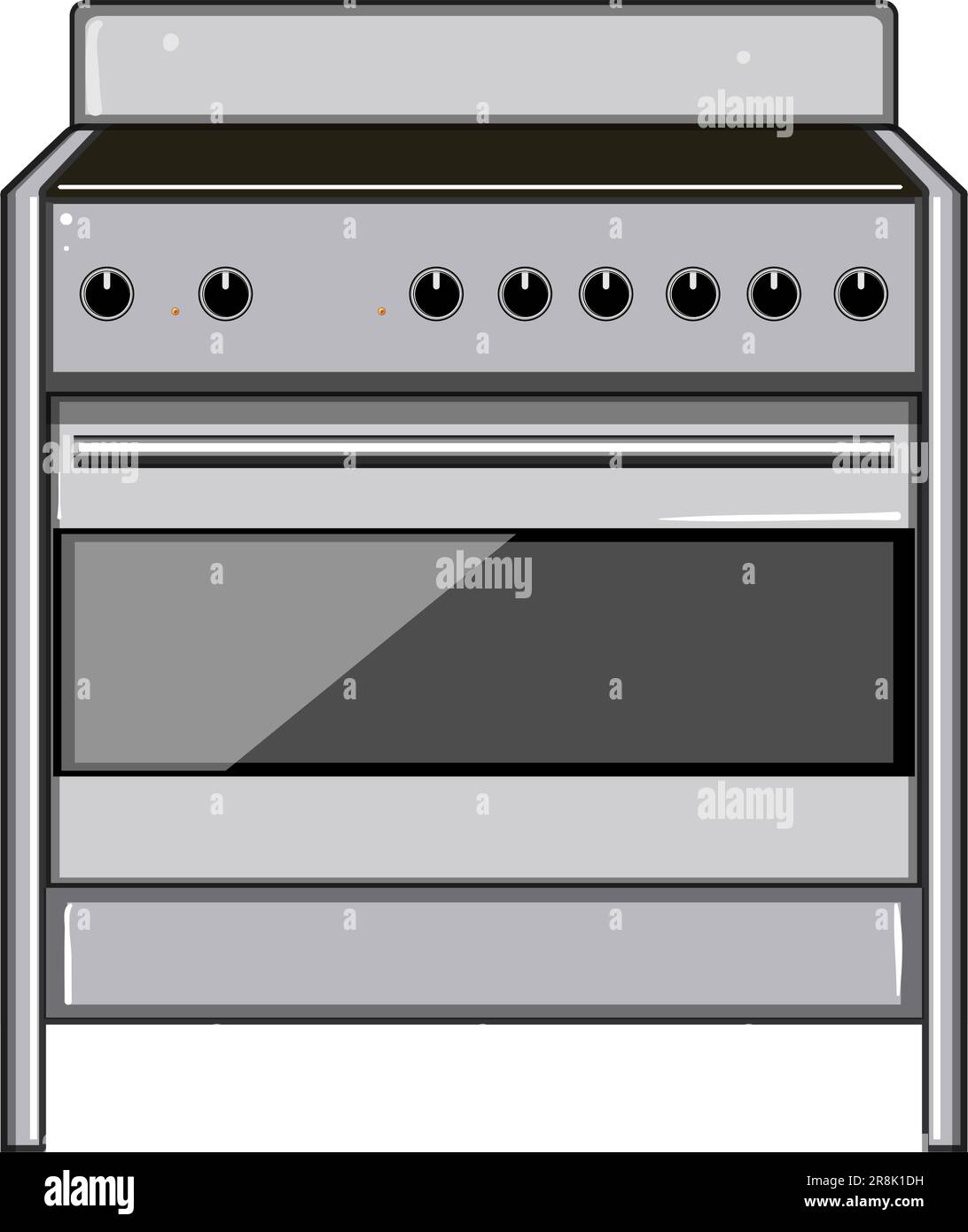 food kitchen stove cartoon vector illustration Stock Vector Image & Art ...