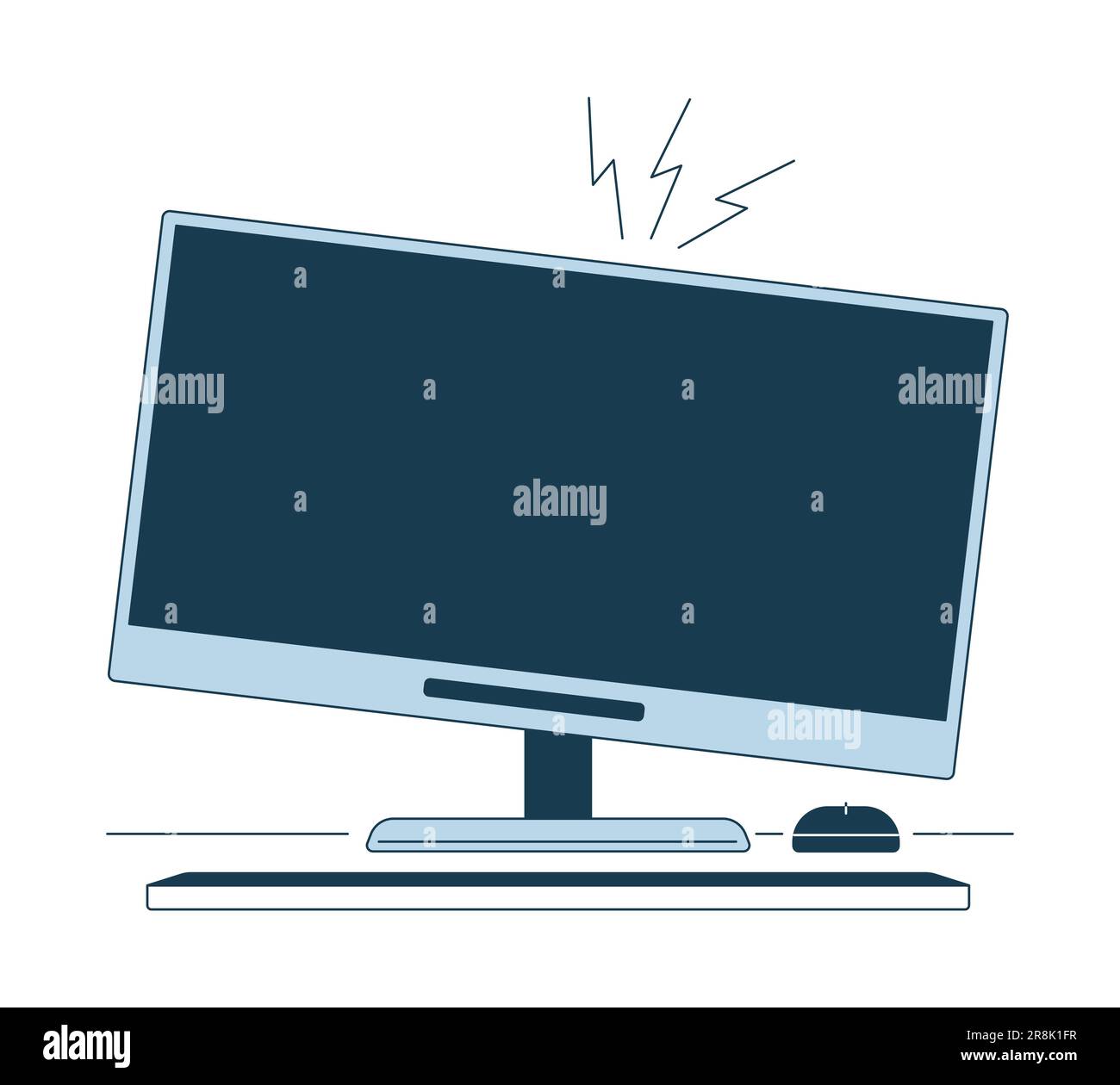 Ruined monitor Stock Vector Images - Alamy