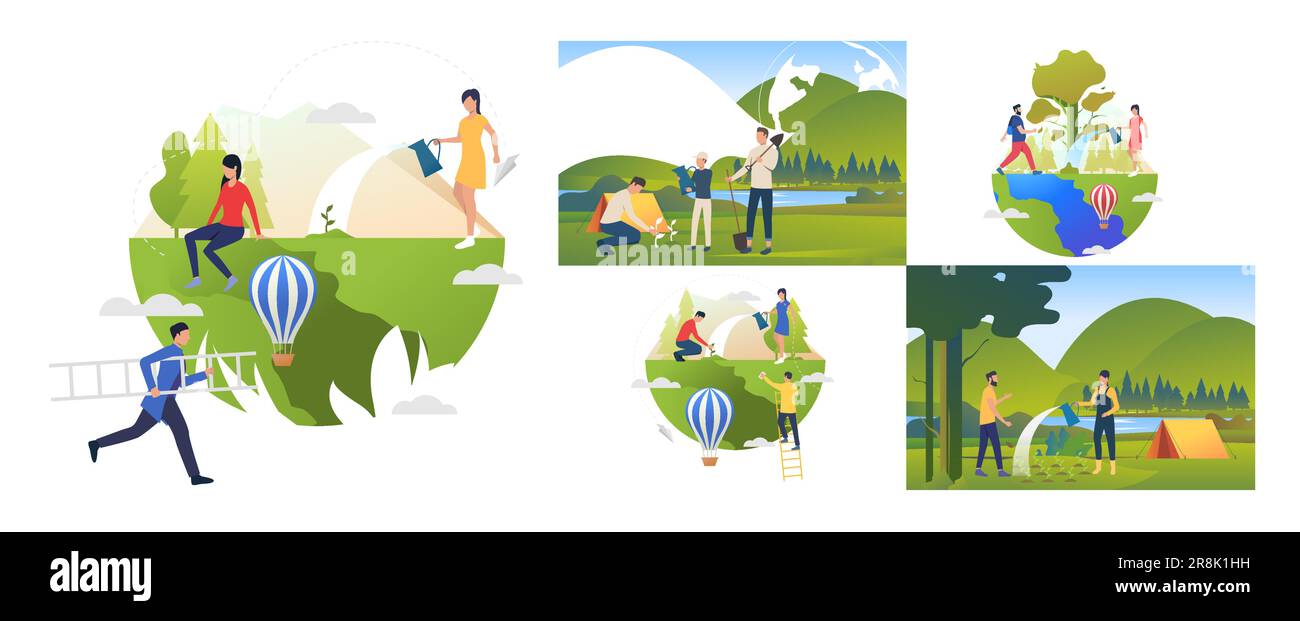 Nature restoration Stock Vector Images - Alamy