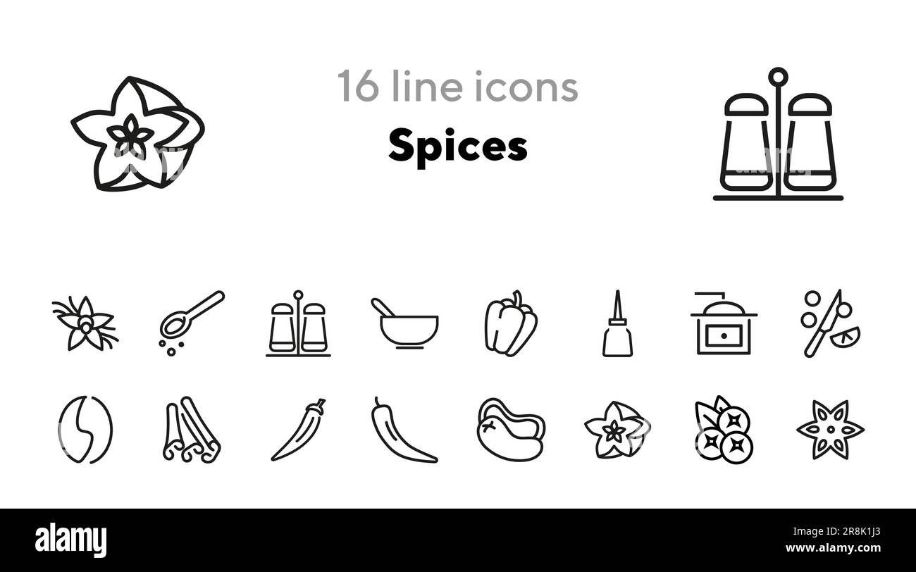 Seasoning food line icon Stock Vector Images - Alamy