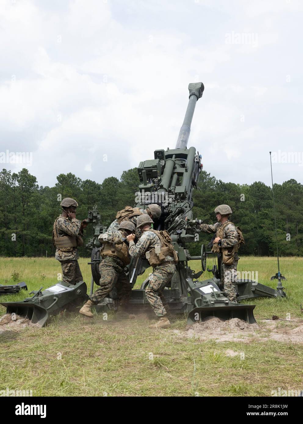 U.S. Marines with 1st Battalion, 10th Marines, 2nd Marine Division ...