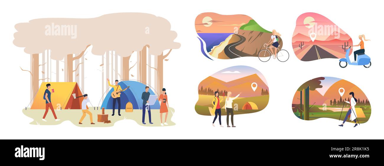 Adventure travel set Stock Vector Image & Art - Alamy