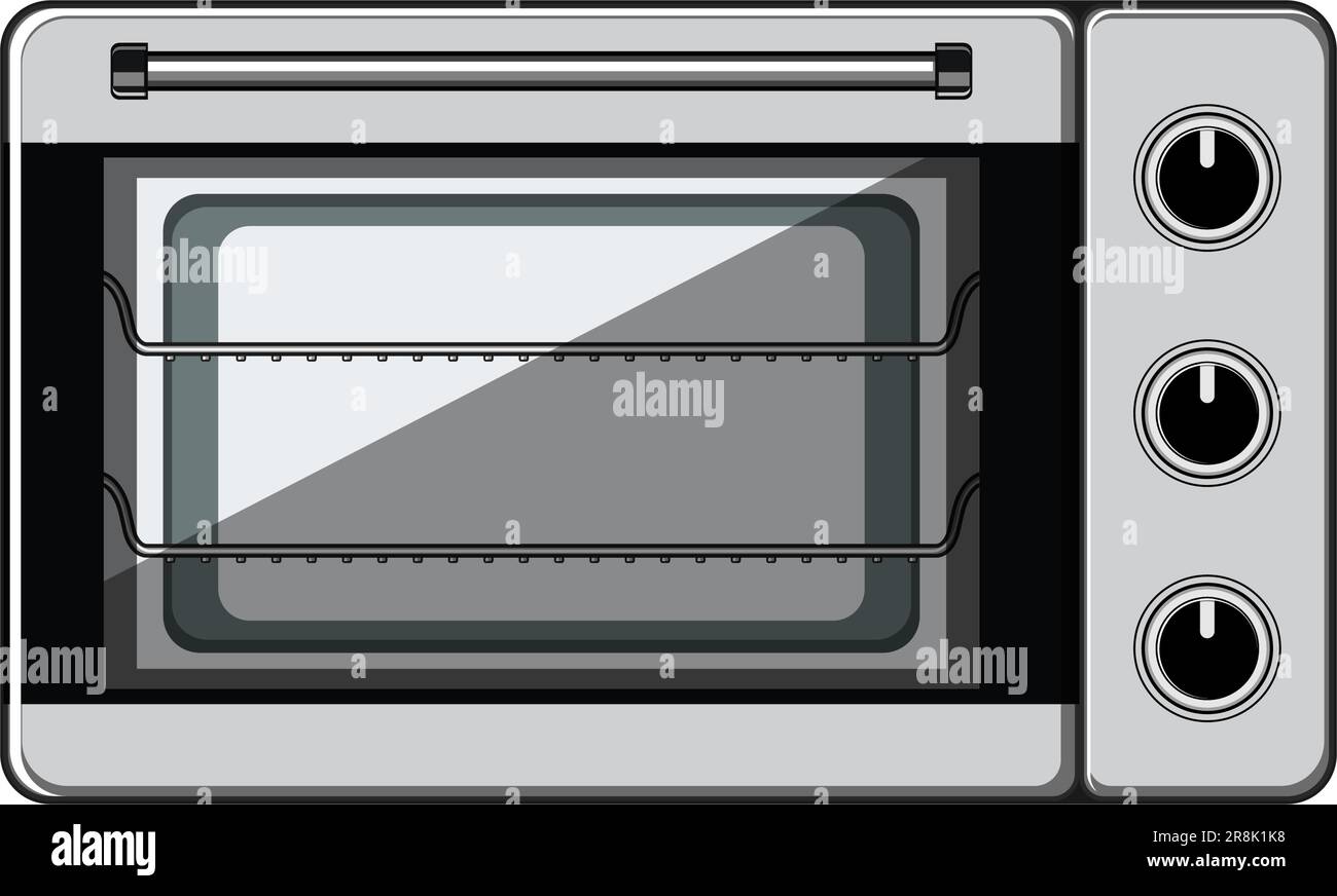 furniture oven kitchen cartoon vector illustration Stock Vector Image ...
