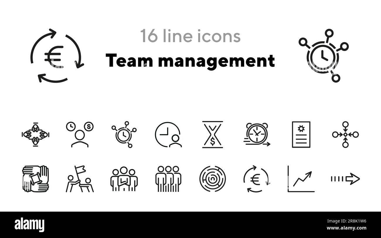 Team management icons Stock Vector Image & Art - Alamy