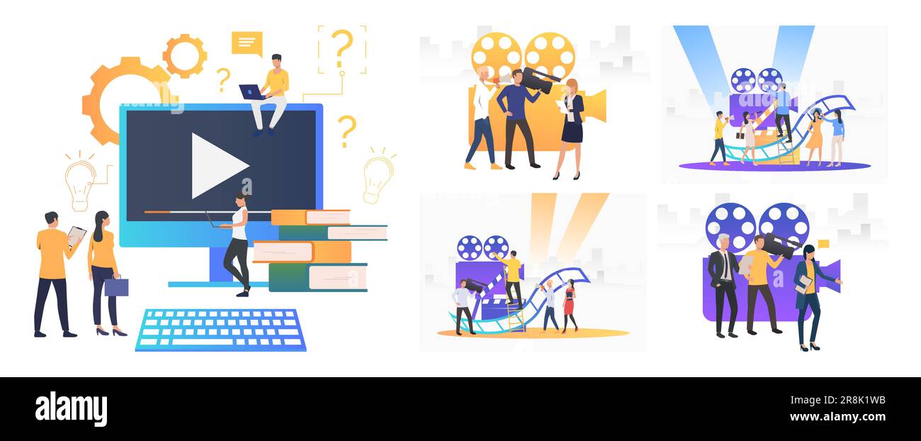 TV broadcast set Stock Vector Image & Art - Alamy