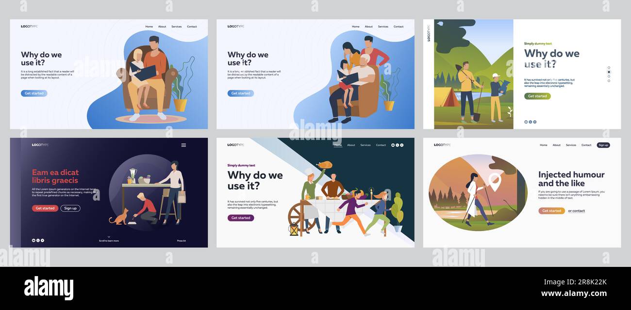 Family time hiking Stock Vector Images - Alamy