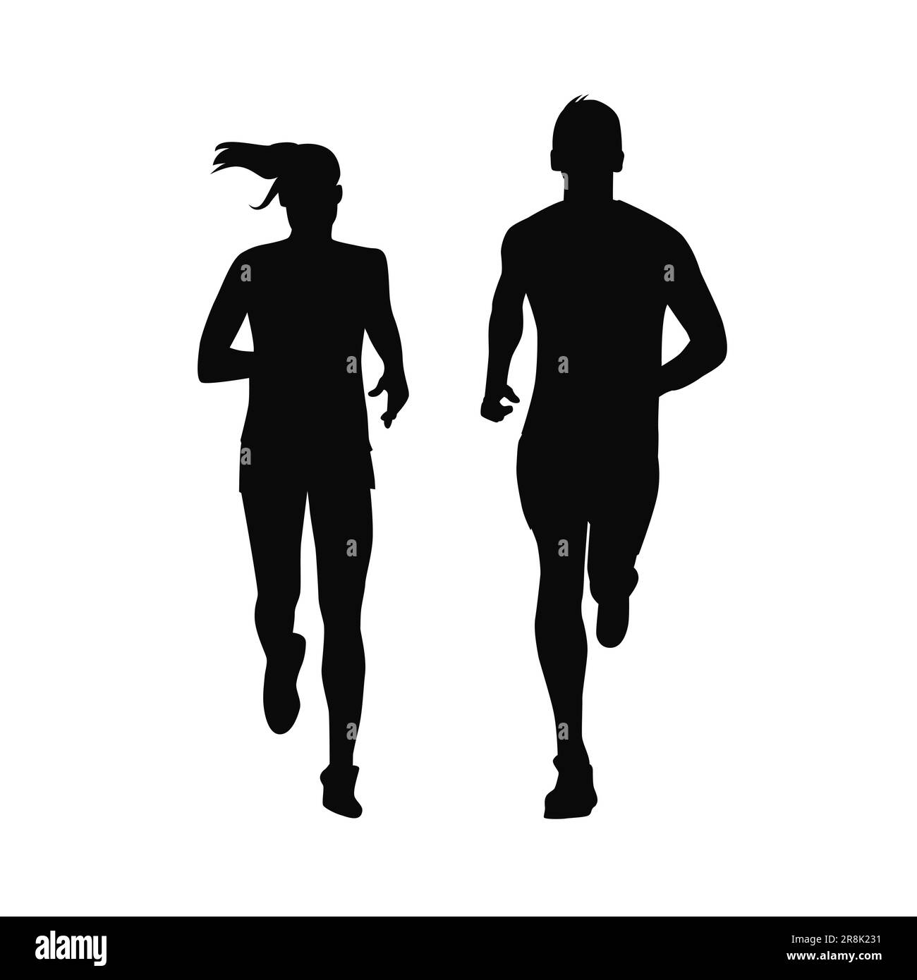 People running silhouette Stock Vector Image & Art - Alamy