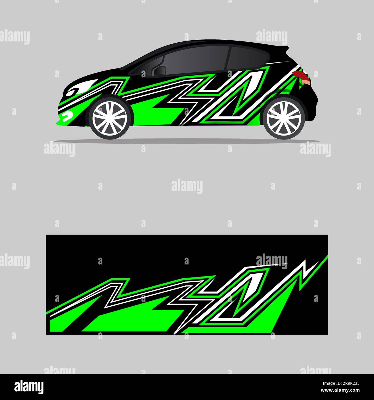 Abstract Stripe For Racing Car Wrap, Sticker, And Decal Design Vector