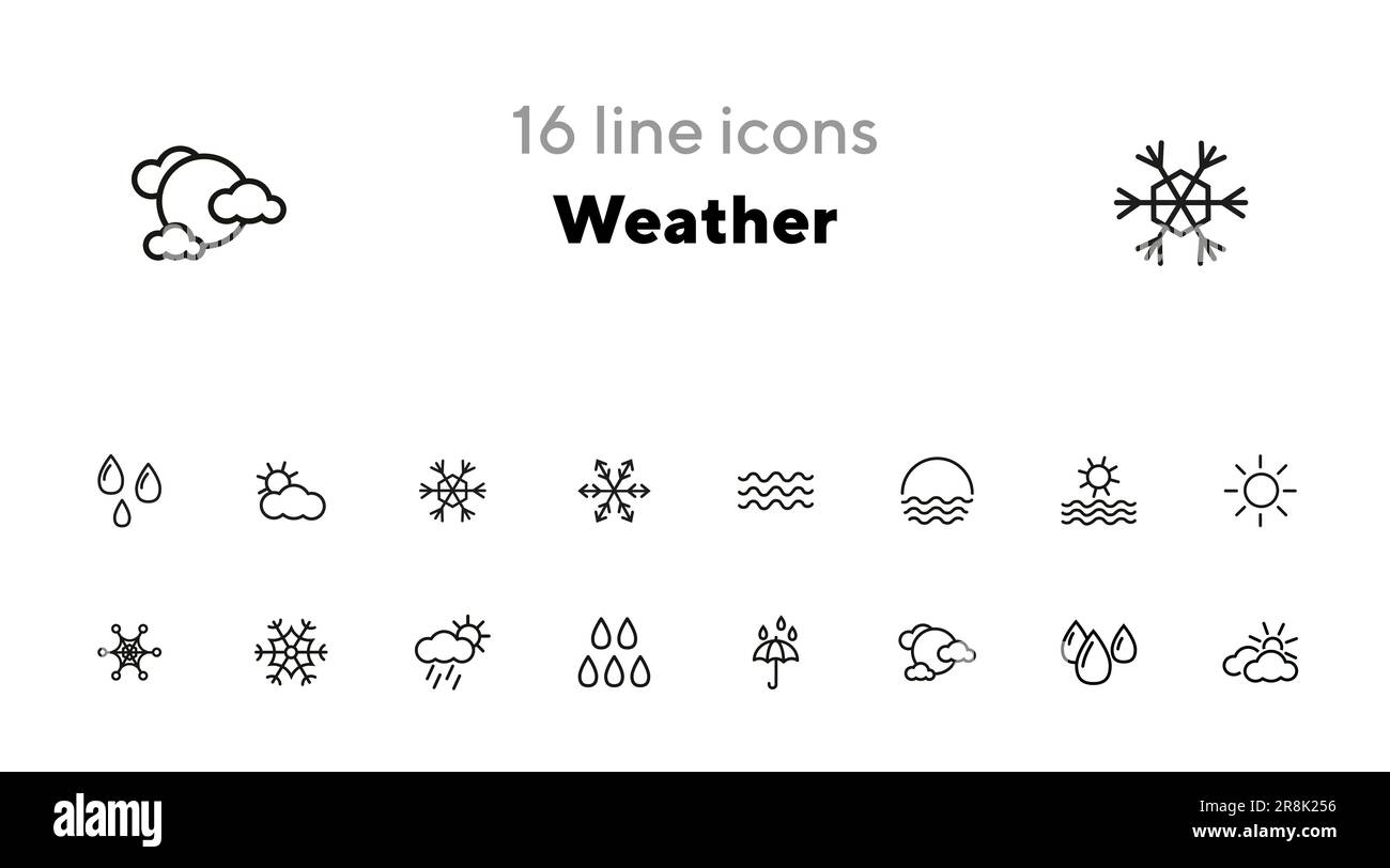 Weather outline icon hi-res stock photography and images - Alamy