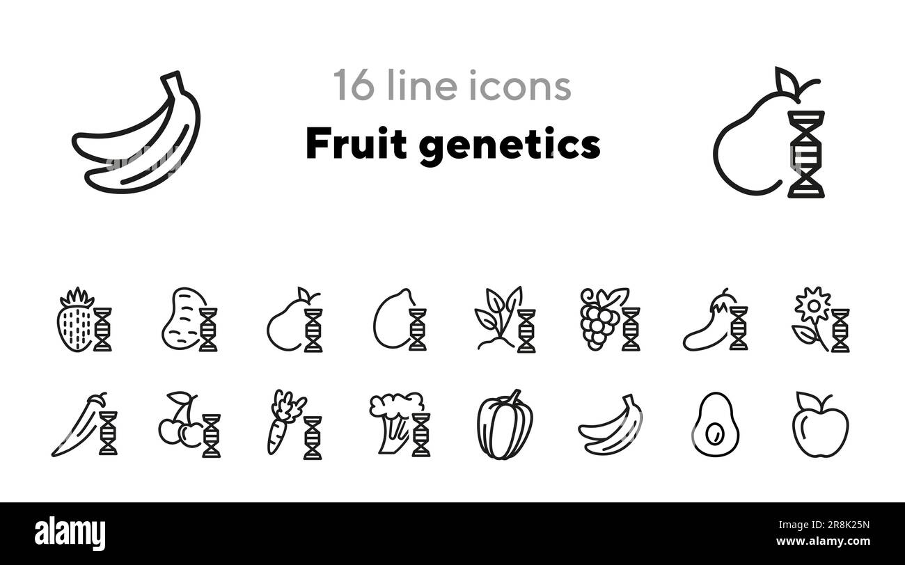 Genetics line icon dna Cut Out Stock Images & Pictures - Alamy