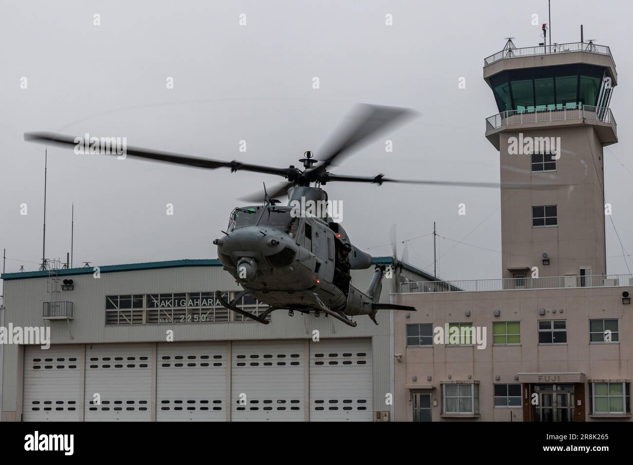 A U.S. Marine Corps UH-1Y Venom helicopter with Marine Light Attack ...