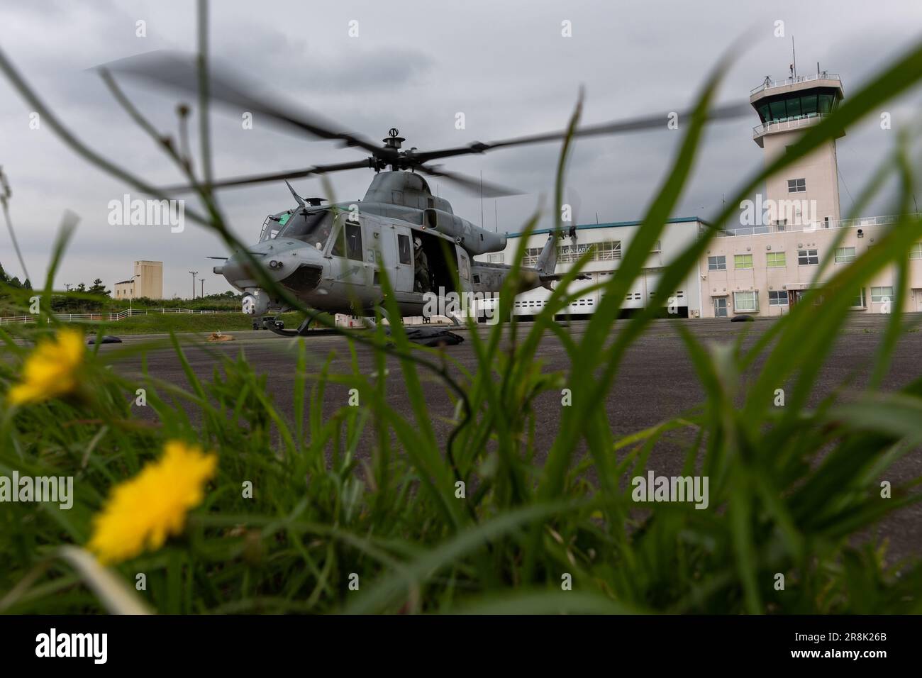 A U.S. Marine Corps UH-1Y Venom helicopter with Marine Light Attack ...